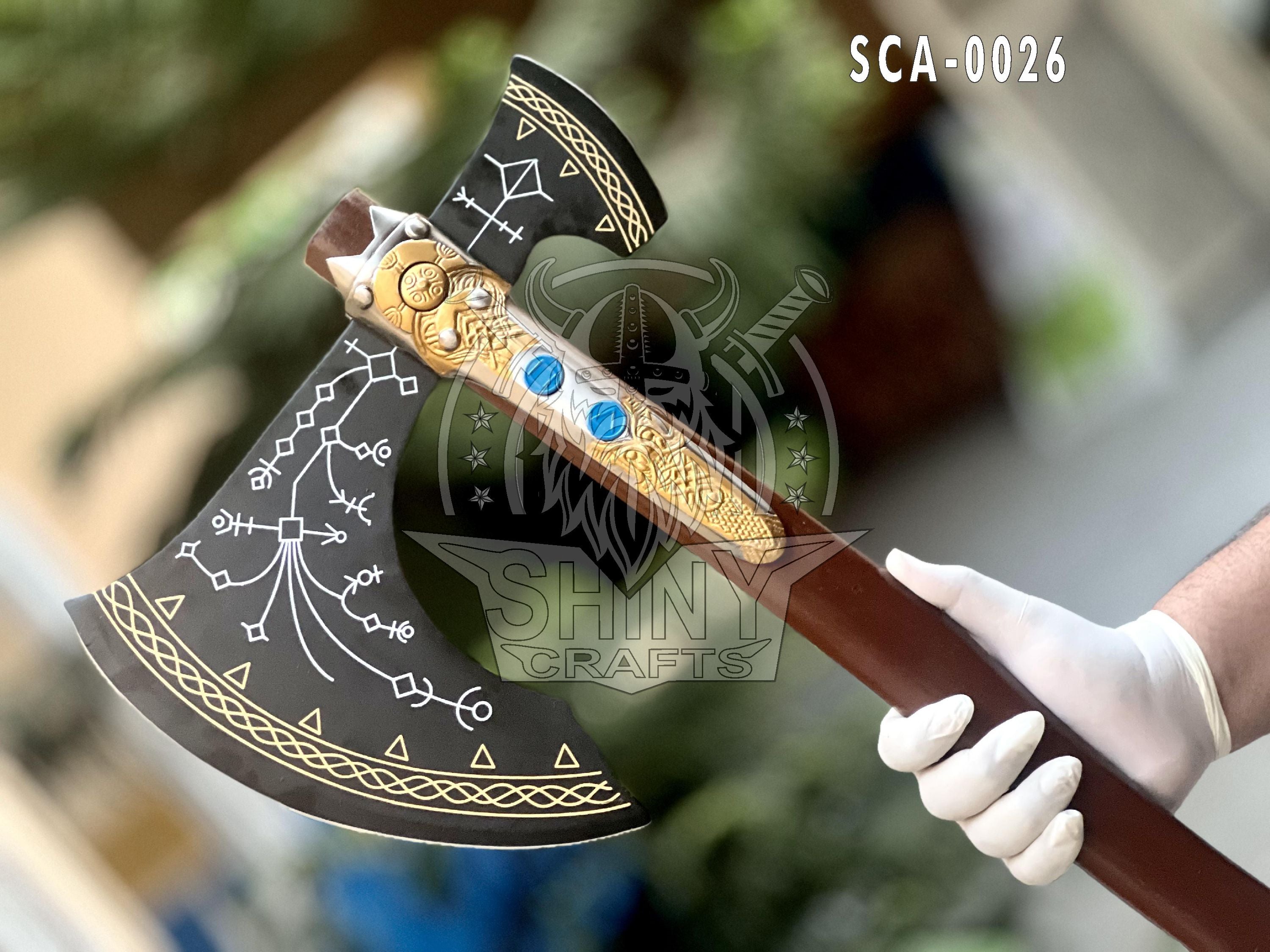 40" Handmade Kratos Axe, Leviathan Axe, God of War, Viking Axe, Cospla ...